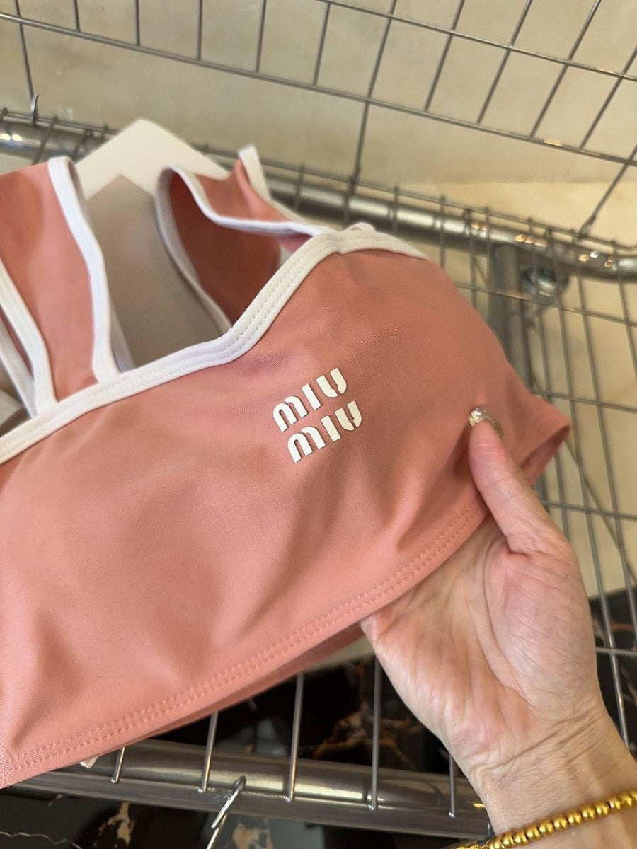 Pre Order Luxury Logo Blush Pink Bikini Set – Doll House Clothing ...