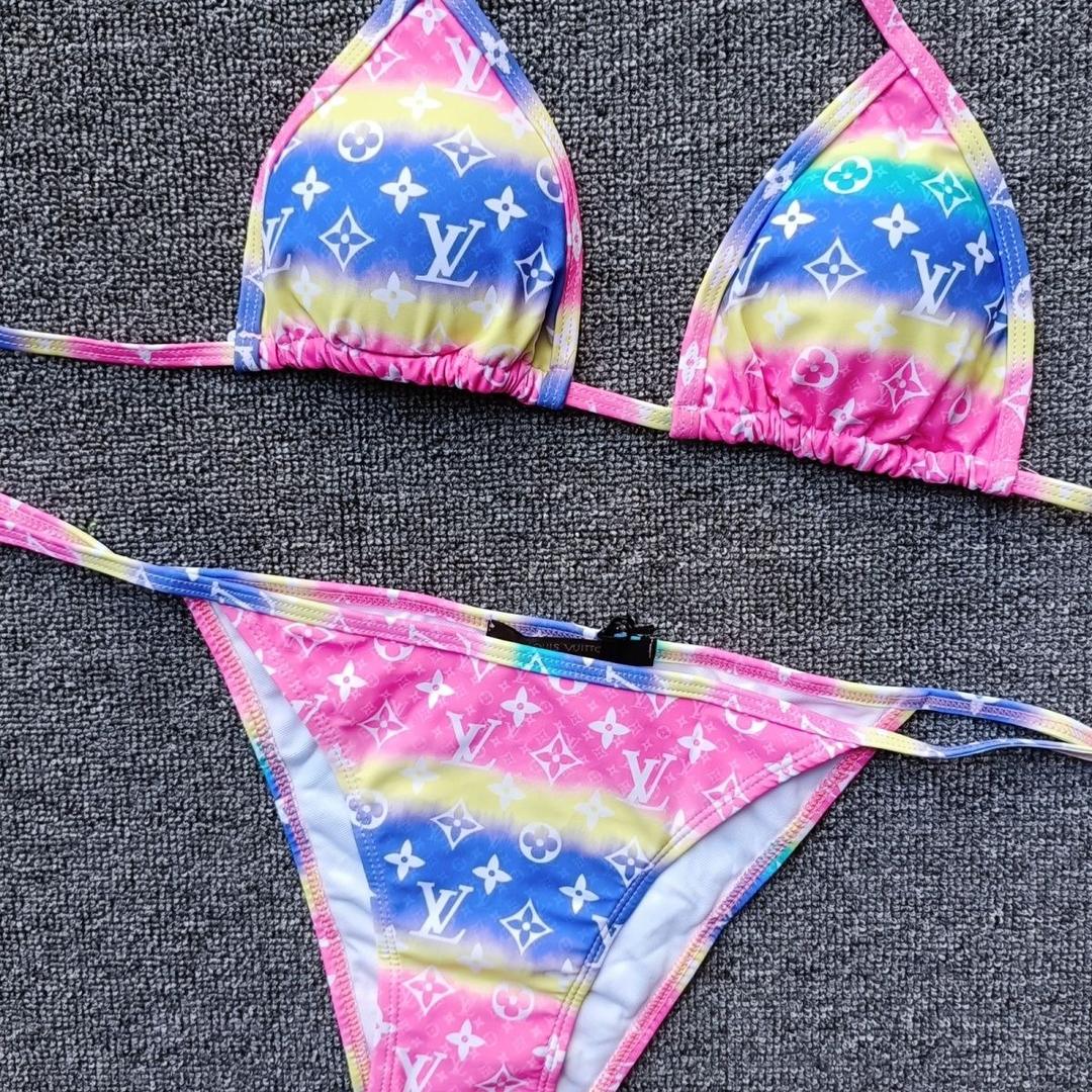 Pre Order Luxury Multi Logo Design Bikini Set – Doll House Clothing ...